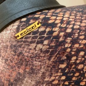 Colcci | Tops | Colcci Animal Print W Leather Collar Shirt Sz L | Poshmark